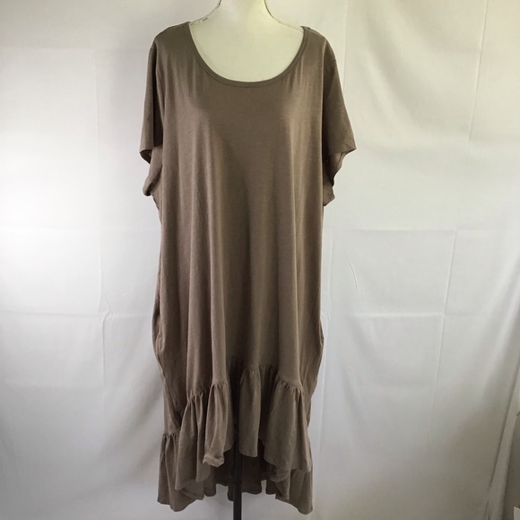 Zim & Zoe | Dresses | Nwt Zim Zoe Women Mocha Ella Ruff Pun Tier Ruffle ...